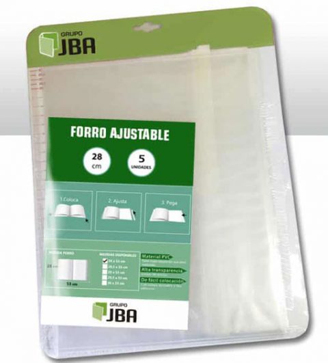 Forro para libros ajustable. Plásticos ecofriendly | JBA